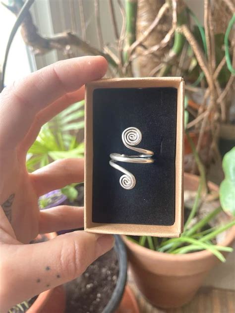 Fibonacci Spiral Ring Silver Marta Ituño Jewelry