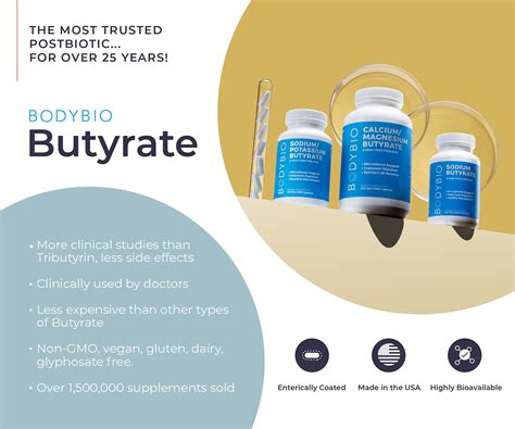 Buy Gut Health Supplement 100 Caps Butyratecalciummagnesium