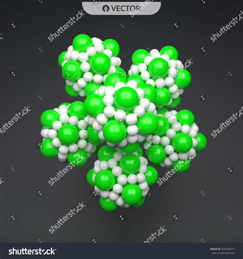 3d Molecule Molecular Structure Vector Illustration Stock Vector Royalty Free 645448573