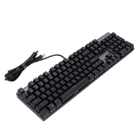 ASHATA Mechanical Gaming Keyboard Million Clicks Responsive RGB Rainbow Backlit Wired