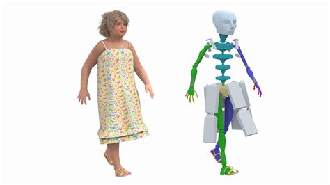 3d Chubby Girl In Butterfly Dress Rigged Model Turbosquid 2434424