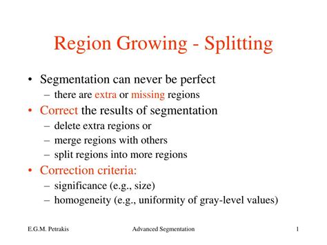 Ppt Region Growing Splitting Powerpoint Presentation Free Download