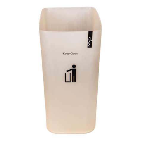 Printed Rectangle Trash Can 18lts Cream Black Tacc Shop Online Today