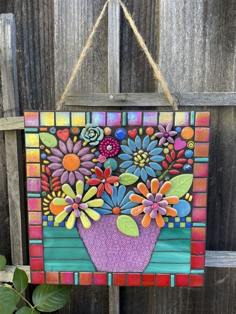 Colorful Mosaic Flower Pot