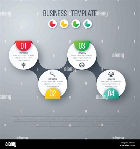 Infographics Timeline Template With Circles Stock Vector Image Art Alamy