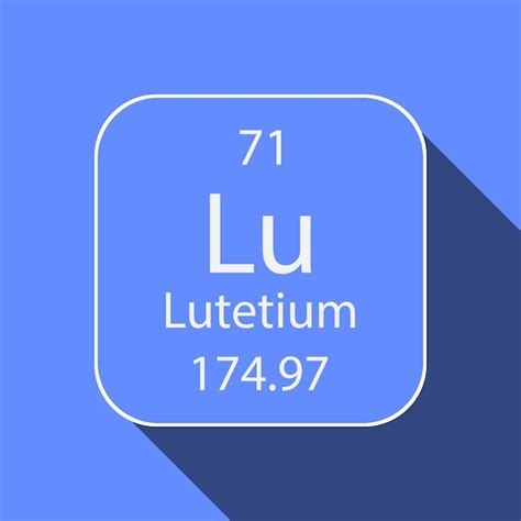 Premium Vector Lutetium Symbol With Long Shadow Design Chemical