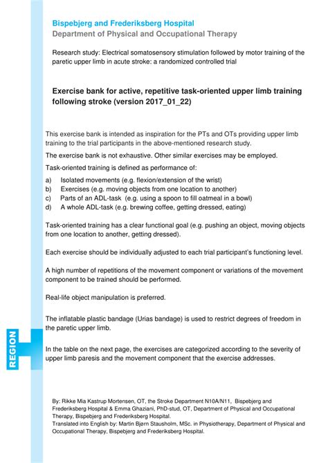 Pdf Electrical Somatosensory Stimulation Followed By Motor Training Of The Paretic Upper Limb