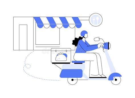 摩托车交付抽象概念矢量图 向量例证 插画 包括有 航空 快速 线路 食物 商业 例证 设计 298880210