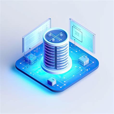 Premium Ai Image A Data Service 3d Icon Industry Serve Blue Thame