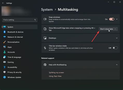 Como impedir que as guias do Edge apareçam no menu Alt Tab All