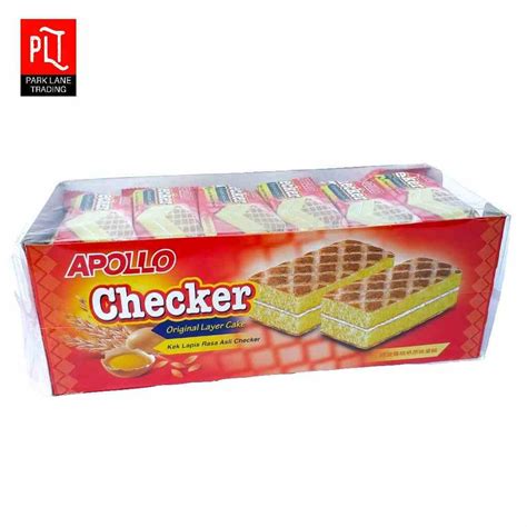 Apollo Checker Layer Cake Original 1 Outer X 24pcs Snack Foods