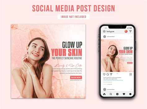 Premium Psd Psd Glow Up Your Skin Women Skincare Saloon Promotional