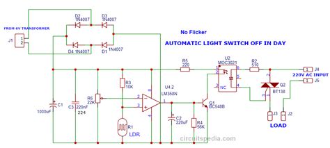 Ldr Circuit Diagram Class 12 Simple Ldr Circuit To Detect Li