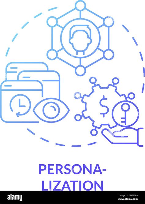 Personalization Blue Gradient Concept Icon Stock Vector Image And Art Alamy