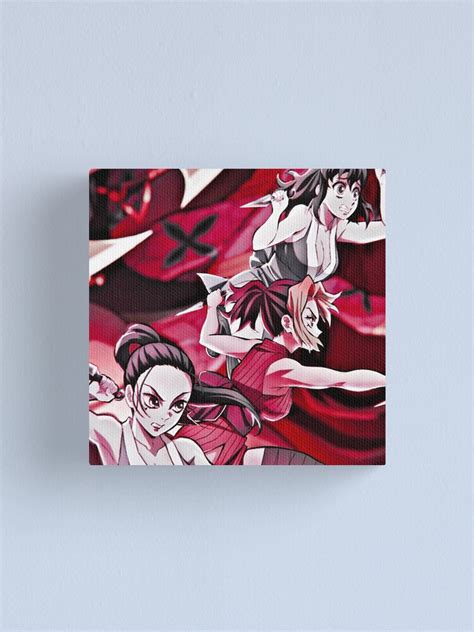 Three Of Uzui Tengens Wife Suma Makio And Hinatsuru Canvas Print For