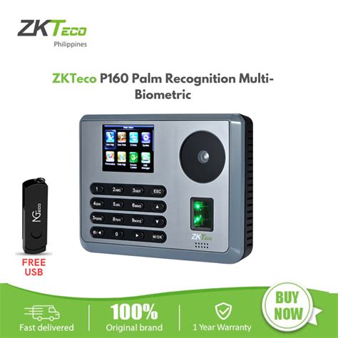ZKTeco P160 ID ADMS Palm Recognition Multi Biometric T And A Terminal With Access Control