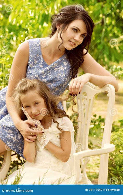 Pretty Smiling Mother And Daughter Stock Image Image Of Hugging