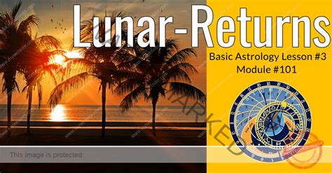 Astrology Basics 101 Lesson 3 Lunar Returns