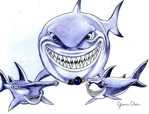 Bruce From Finding Nemo Coloring Pages