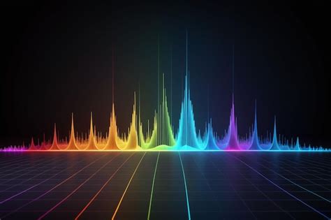 Premium Photo Colorful 3d Audio Spectrum Visualization Abstract