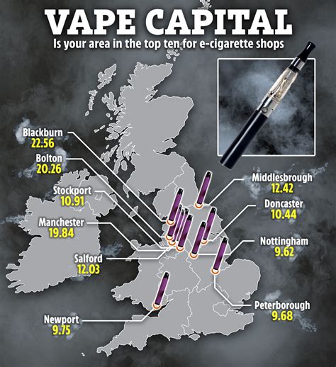 Map Reveals Uks Vaping Capital With The Most Shops Per Person Is