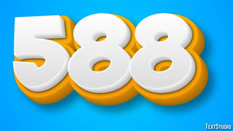 588 Text Effect And Logo Design Number