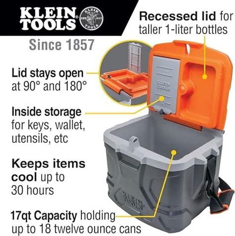 Klein Tools Work Cooler Holds 18 Cans Keeps Cool 30 Hours