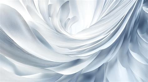 Abstract White Swirling Background With Soft Flowing Lines And A Glowing Center Premium Ai