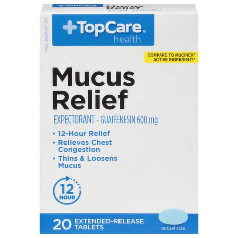 Topcare Mucus Relief 600 Mg Tablets