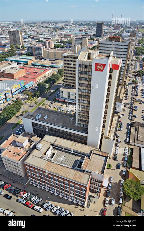 View Over The Center Of Lusaka The Capital Of Zambia Stock Photo