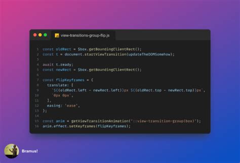 View Transitions Applied More Performant View Transition Group
