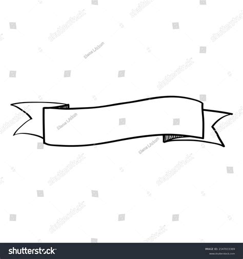 Wavy Doodle Ribbon Banner High Quality Stock Vector Royalty Free