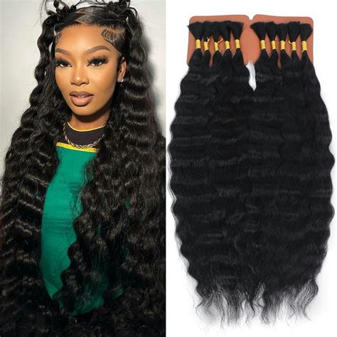 Human Braiding Hair 10 Braids 75g Super Wave Bulk Human