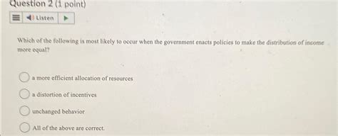 Solved Question 2 1 ﻿point Which Of The Following Is Most