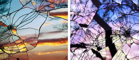 Photographs Of Reflected Sunsets Through Shattered Mirrors By Bing Wright Artfido