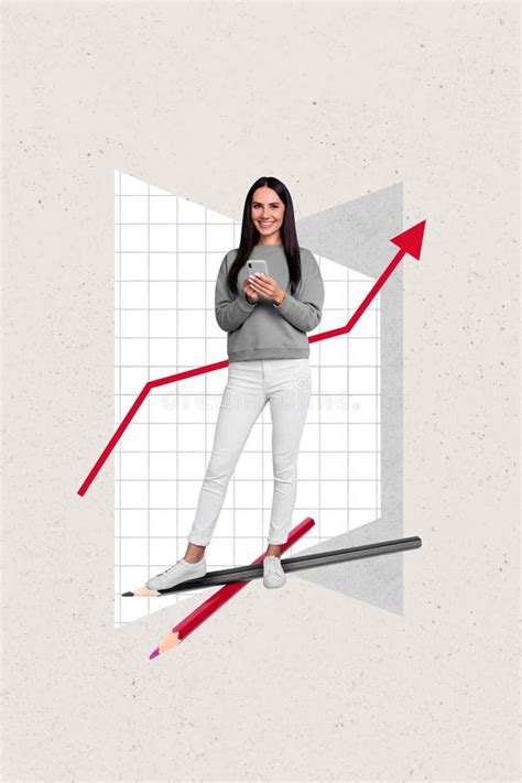 Poster Image Creative Pinup Pop 3d Collage Of Smiling Positive Lady