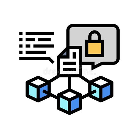 Immutable Record Decentralized Application Color Icon Vector Illustration Stock Vector