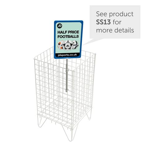 Collapsible White Dump Bin Wire Dump Bin