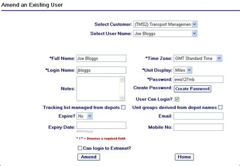 amend a user
