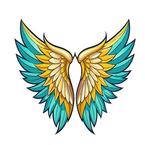 Premium Vector Angle Wings Isolated On White Background