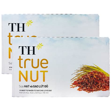 Sữa Hạt Th True Nut Hạt Và Gạo Lứt đỏ Hộp 180ml Suachobeyeuvn