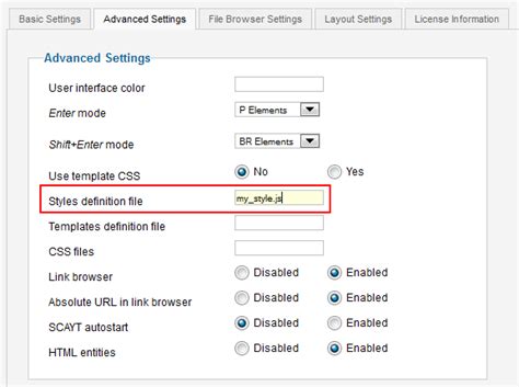 Ckeditor For Joomlacustom Styles And Templates Cksource Docs