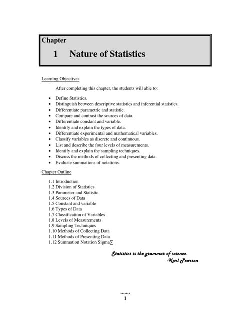 Eda Module 1 Nature Of Statistics Pdf