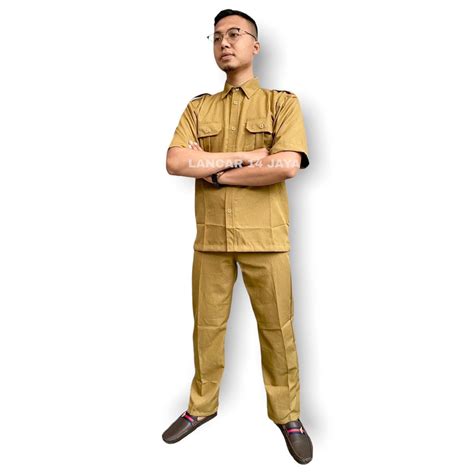Jual Seragam Pns Seragam Pemda Pria Khaki Celana Pns Keki Kemeja