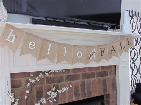 Hello Fall Burlap Banner Hello Fall Banner Hello Fall Cotton Etsy