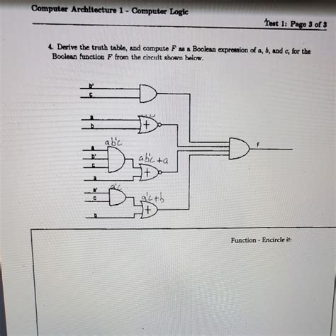 Solved Computer Architecture Computer Logic Test Page Chegg
