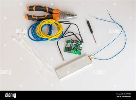 Incubator Ptc Heating Element With Thermostat 12v Dc System With Tools And Electricity Cable On
