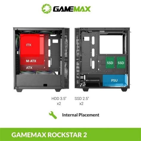 Jual PC CASE Gaming Gamemax RockStar 2 with ARGB LED PWM and Remote ...