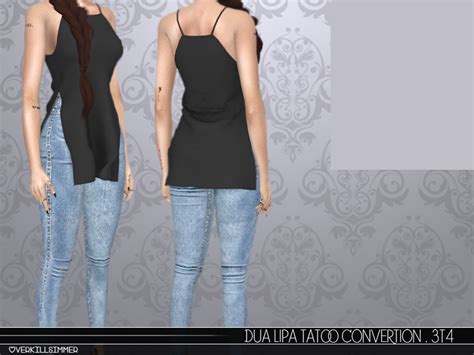 The Sims Resource Dua Lipa Tattoo Convertion