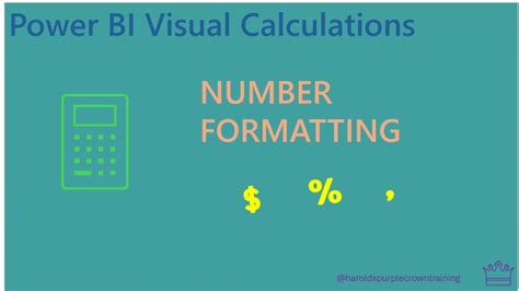 Power Bi Visual Calculations Number Formatting Youtube